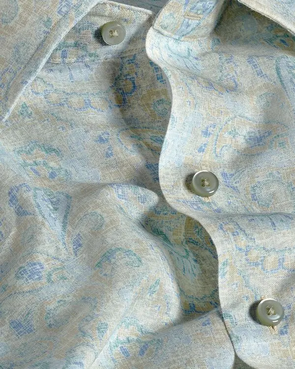 David Donahue Paisley Print Shirt - Dune/ Multi