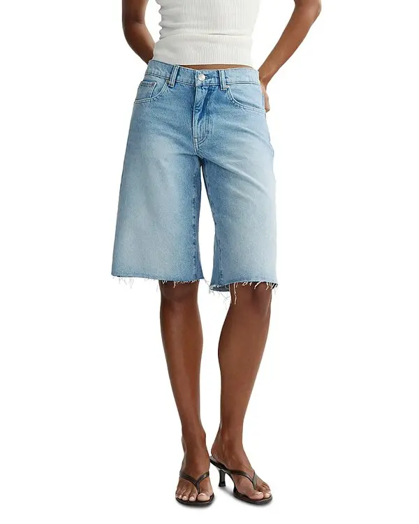 DL1961 Abby Relaxed Denim Bermuda Shorts - Bayside