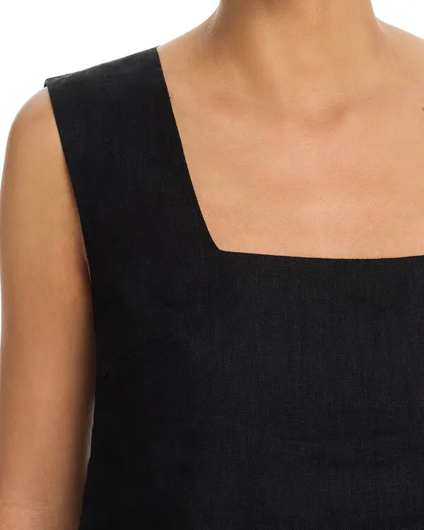 Rails Akira Linen Top - Black