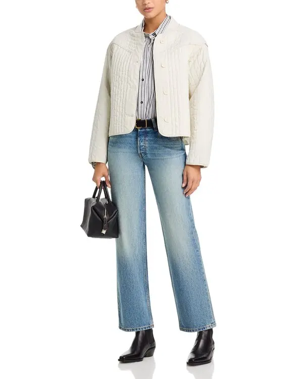 Rag & Bone Margot Quilted Jacket - Plaid Tan