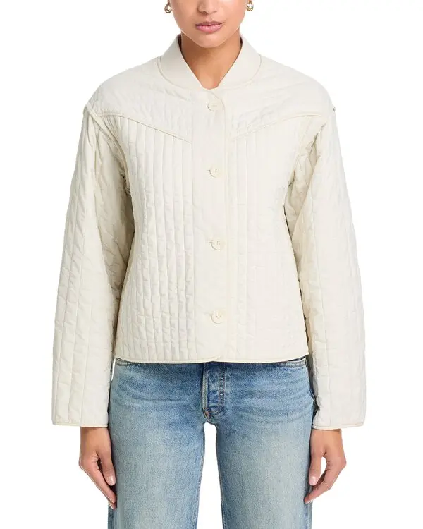 Rag & Bone Margot Quilted Jacket - Plaid Tan