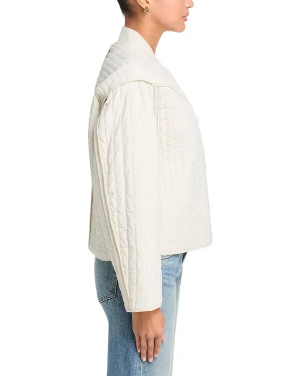 Rag & Bone Margot Quilted Jacket - Plaid Tan