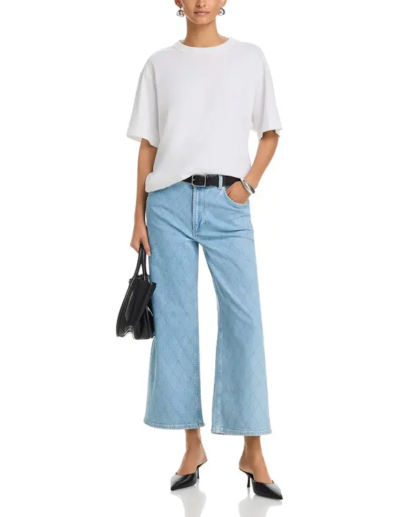 Rails Getty High Rise Quilted Studded Crop Jeans - Quilt Stud