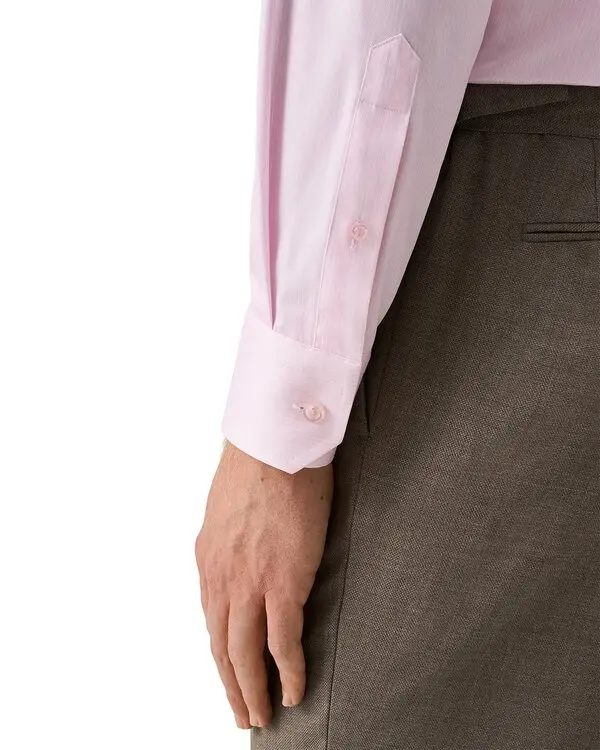 Eton Cotton Stripe Dress Shirt - Medium Pink
