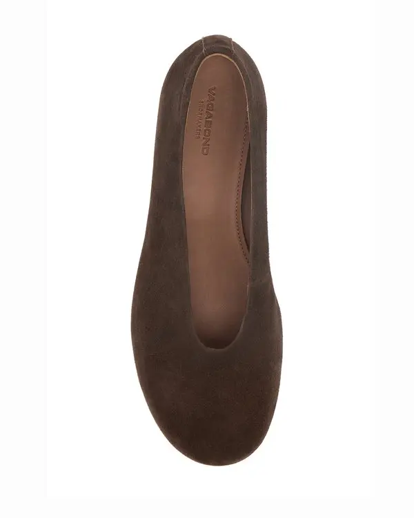 VAGABOND SHOEMAKERS Aleya Leather Ballet Flats - Coffee