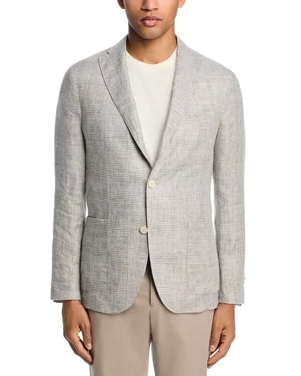Boglioli Linen Plaid Slim Fit K Jacket