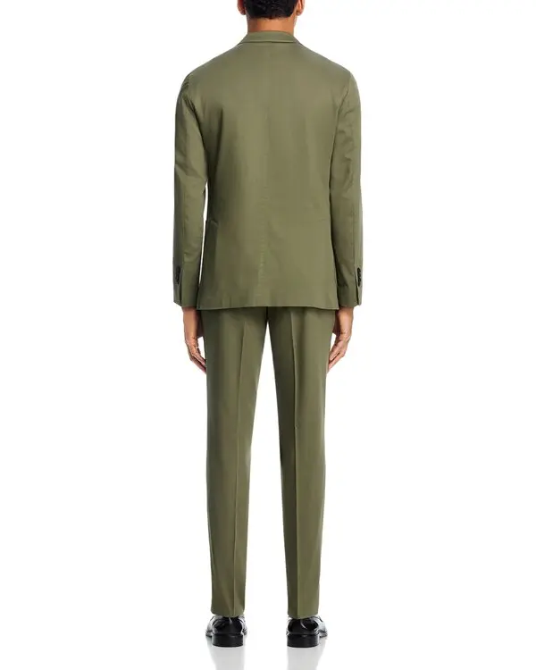 Boglioli Garment Dyed Lyocell & Cotton Slim Fit K Suit - Olive