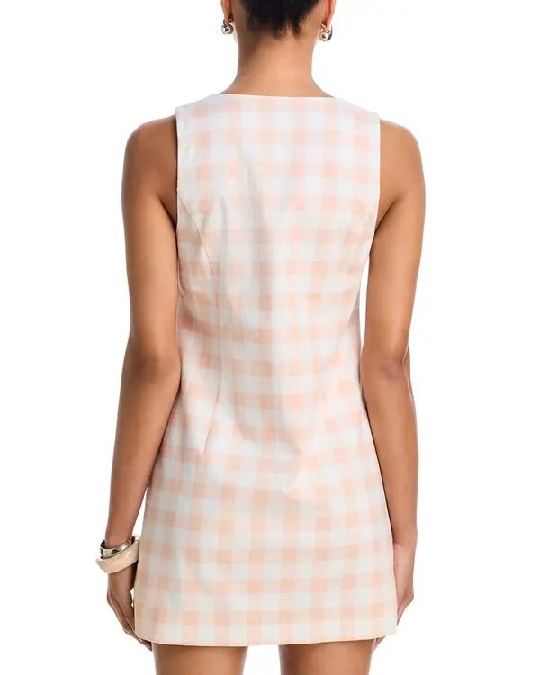 French Connection Aspen Gingham Mini Dress - Seashell Gingham