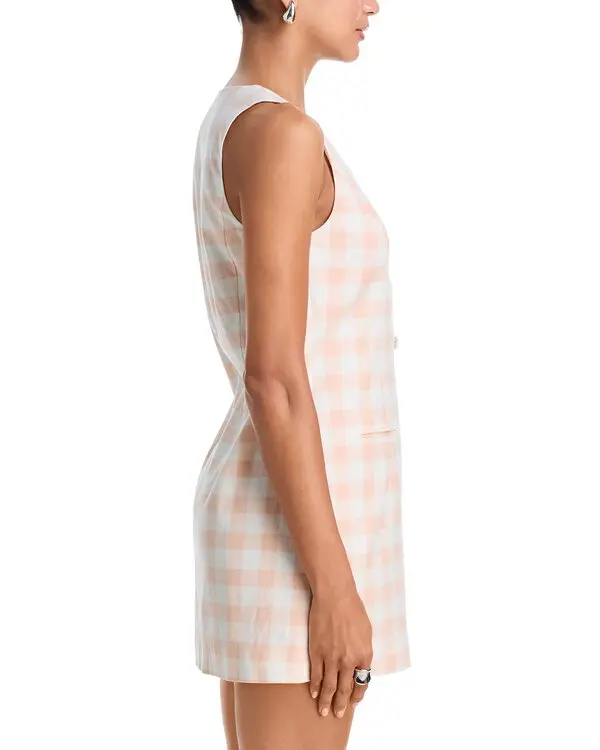 French Connection Aspen Gingham Mini Dress - Seashell Gingham