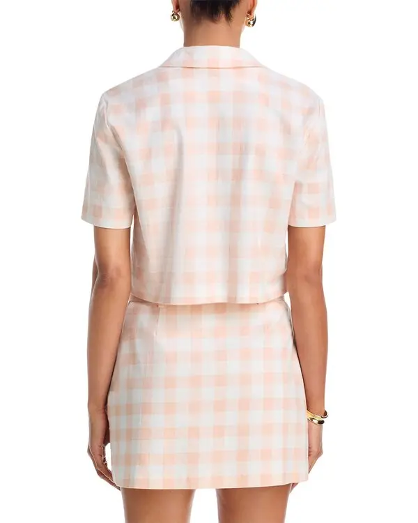 French Connection Aspen Gingham Cropped Shirt