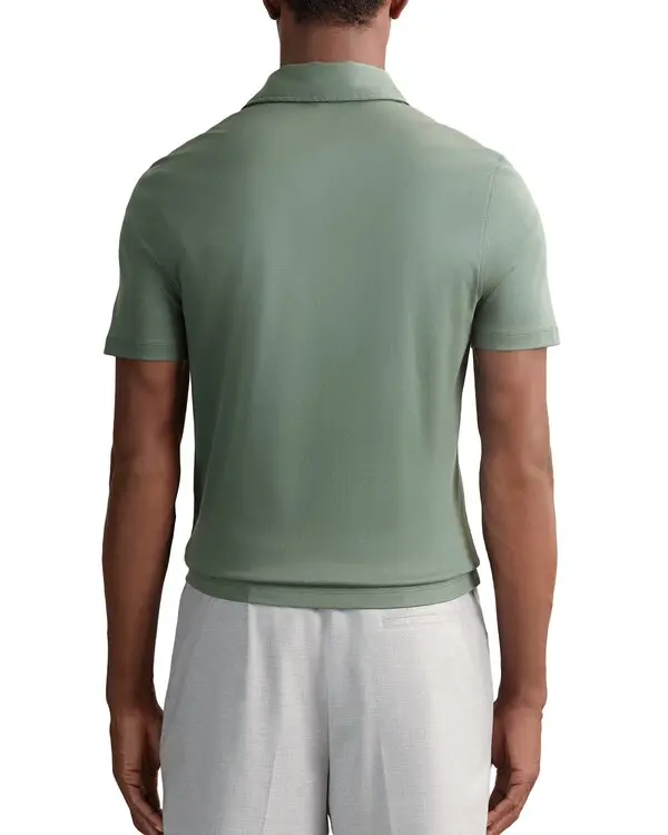 REISS Earl Short Sleeve Airwater Cotton Polo Shirt