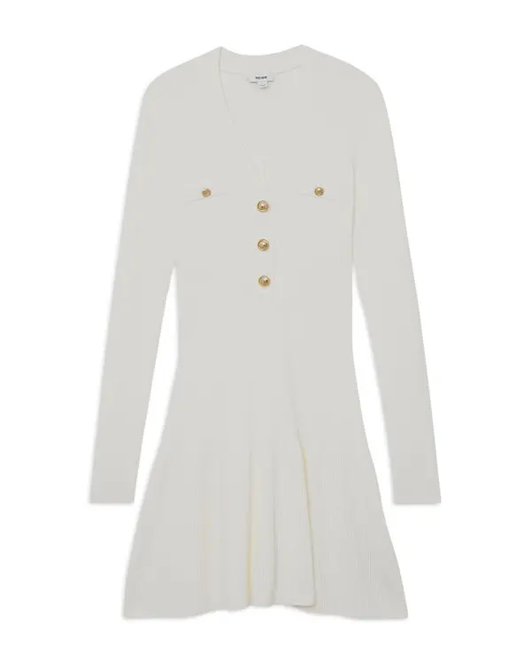 REISS Lavelle Ribbed Knit Mini Dress