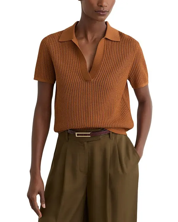 REISS Pippa Polo - Rust Orange