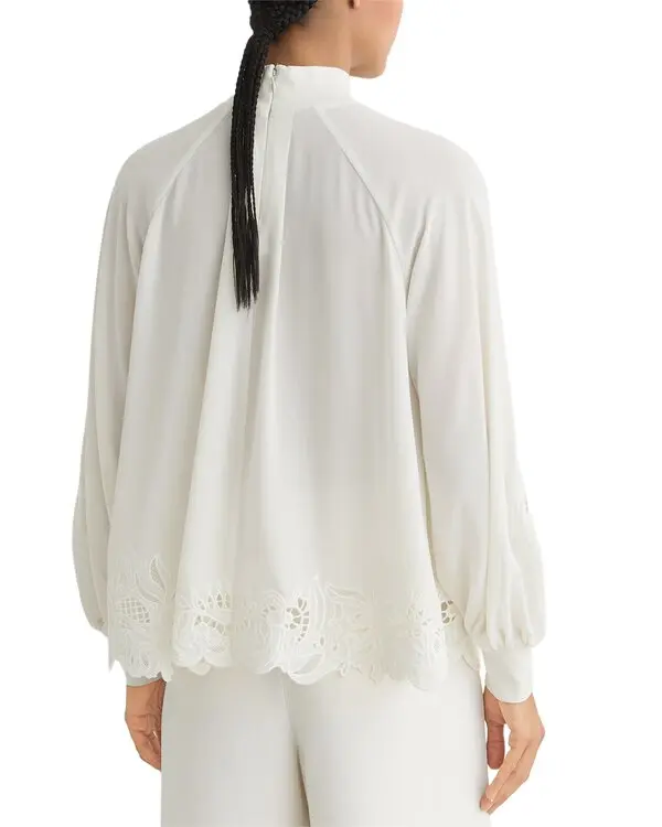REISS Rae Embroidered Blouse