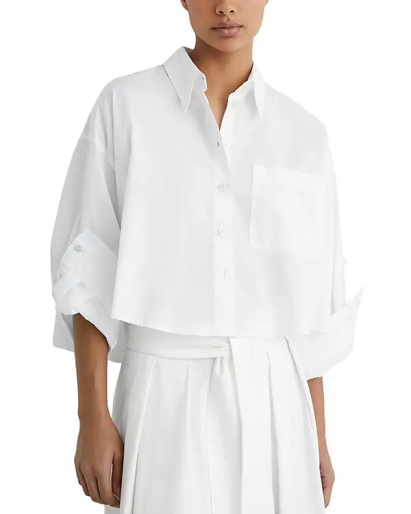 REISS Solenge Cropped Shirt