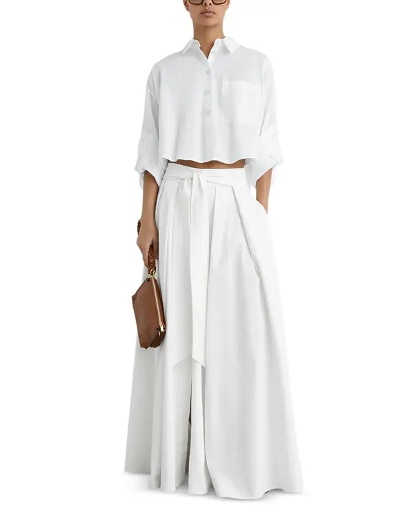 REISS Solenge Cropped Shirt