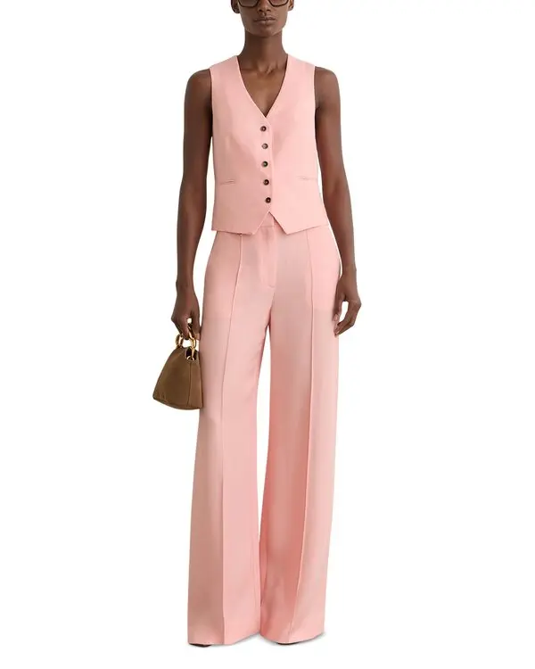REISS Magda Waistcoat - Pink
