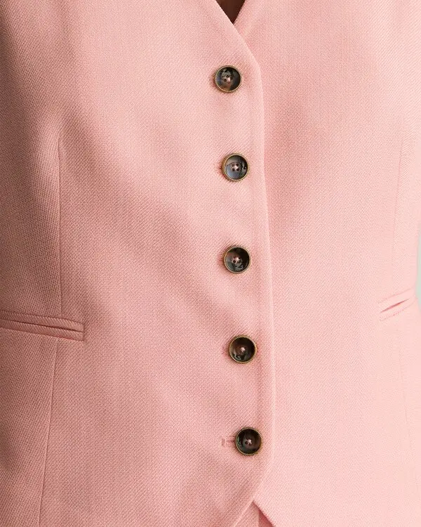 REISS Magda Waistcoat - Pink