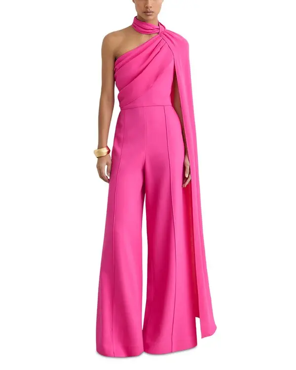 REISS Carrie Draped Asymmetric Jumpsuit