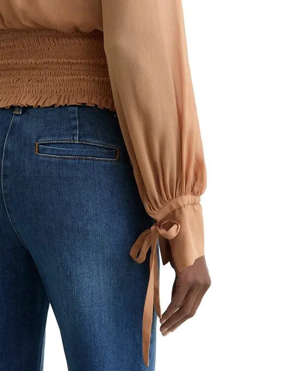 REISS Phoebe Tie Neck Blouse