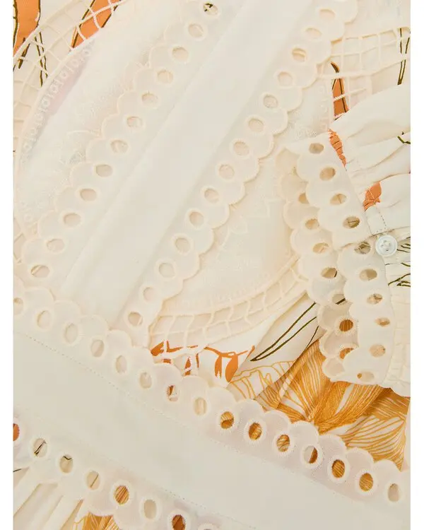 REISS Lace Trimmed Dress