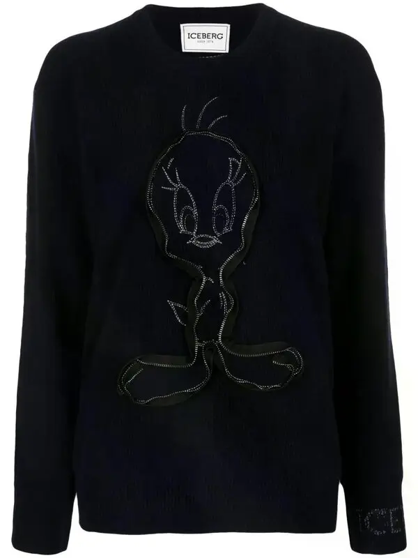 Iceberg X Looney Tunes Virgin Wool Jumper - Blue