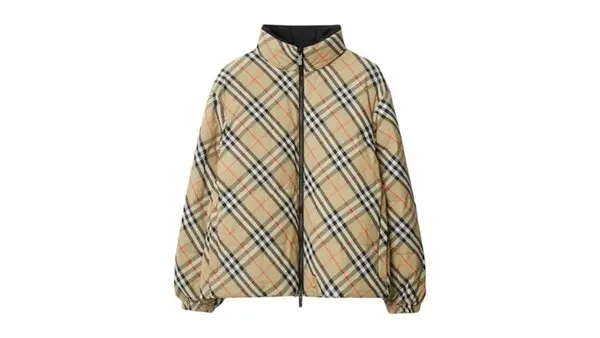 Burberry Reversible Check Puffer Jacket - Sand