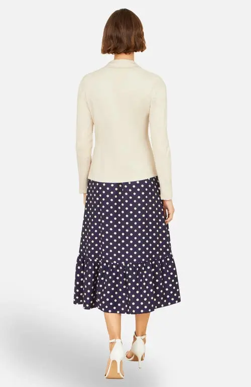 YUMI Stretch Cotton Blazer - Beige