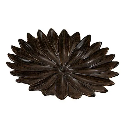 STORIED HOME Flower Plate With Glaze