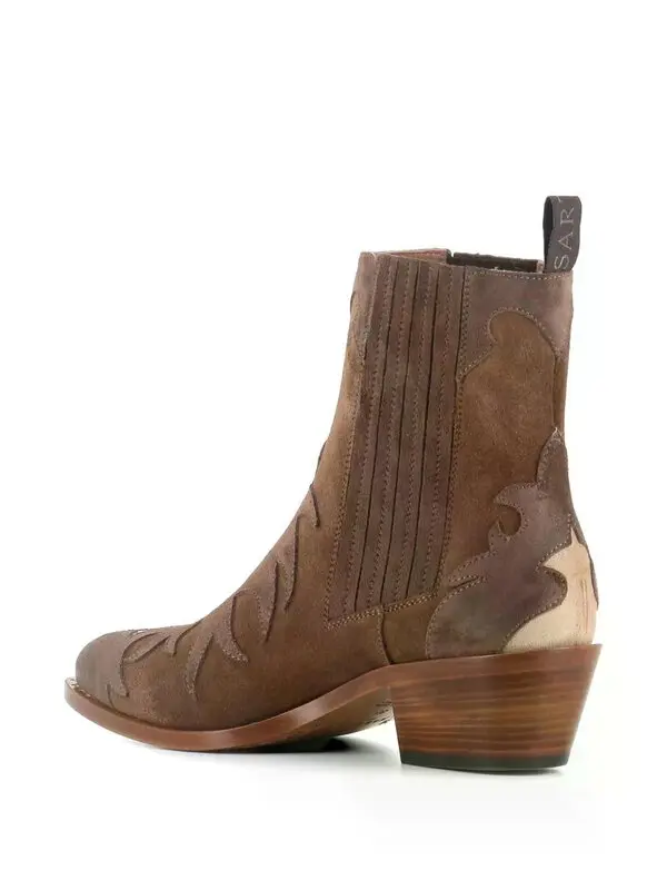 Sartore Panelled Cowboy Boots - Brown