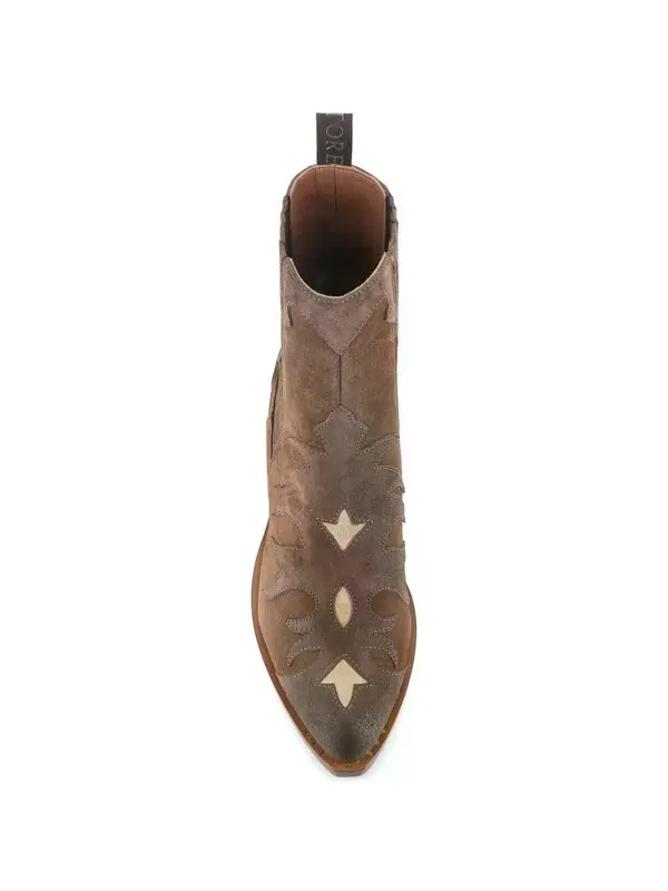 Sartore Panelled Cowboy Boots - Brown