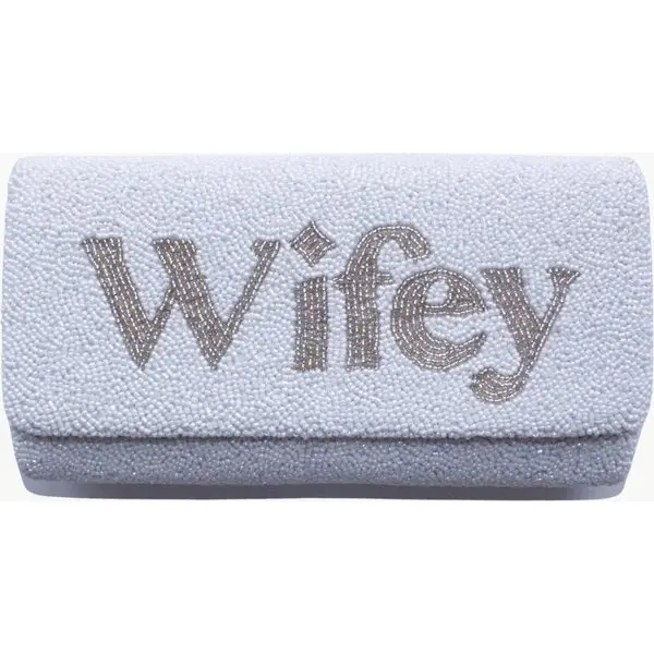 ISLAND TO EAST SIDE Wifey Medium Structured Bag - White/gold