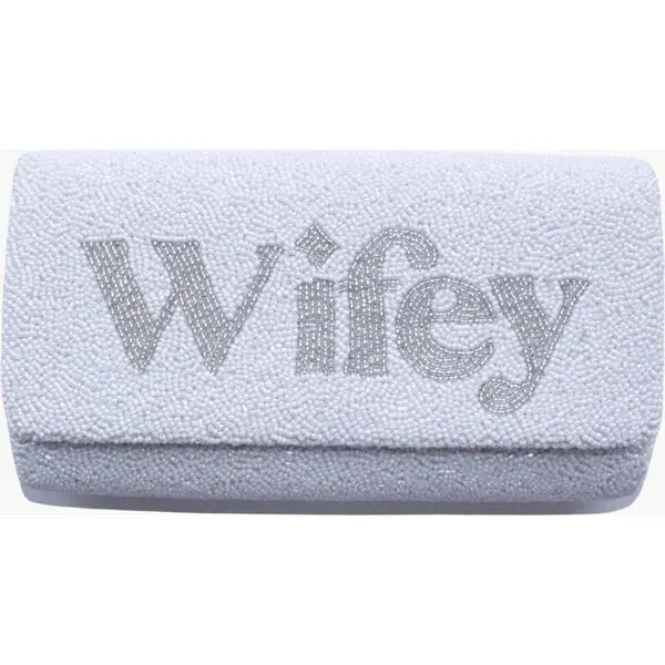 ISLAND TO EAST SIDE Wifey Medium Structured Bag - White/silver