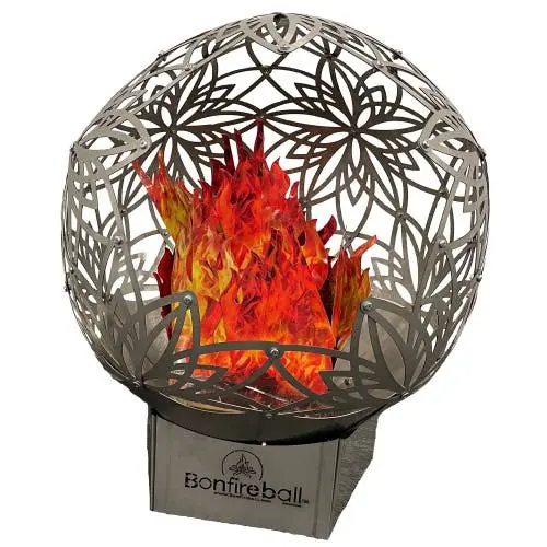 BONFIREBALL 24" Fire Pit Lotus Base & Cover - Multicolored