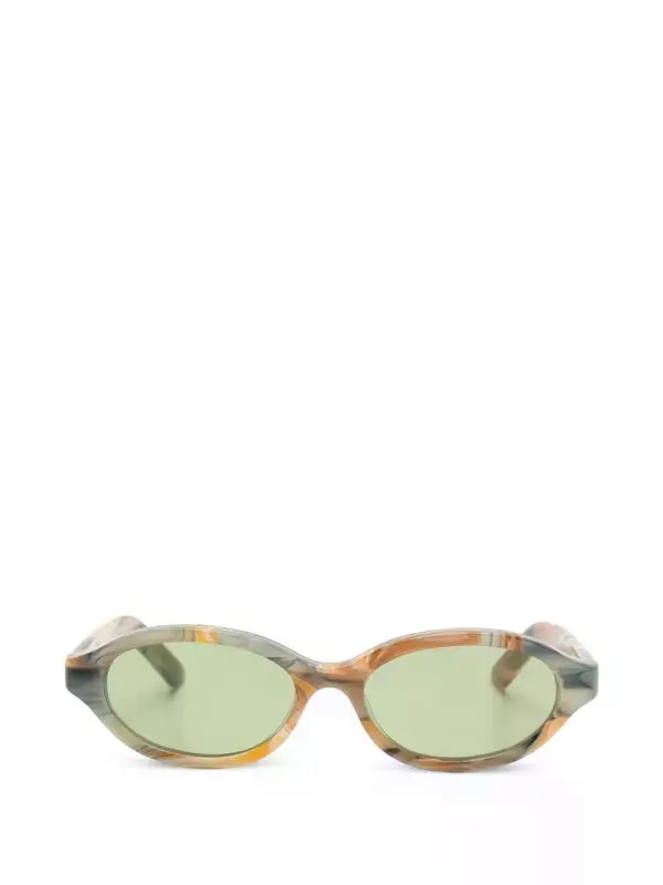 RETROSUPERFUTURE Patterned Oval-frame Sunglasses - Neutrals