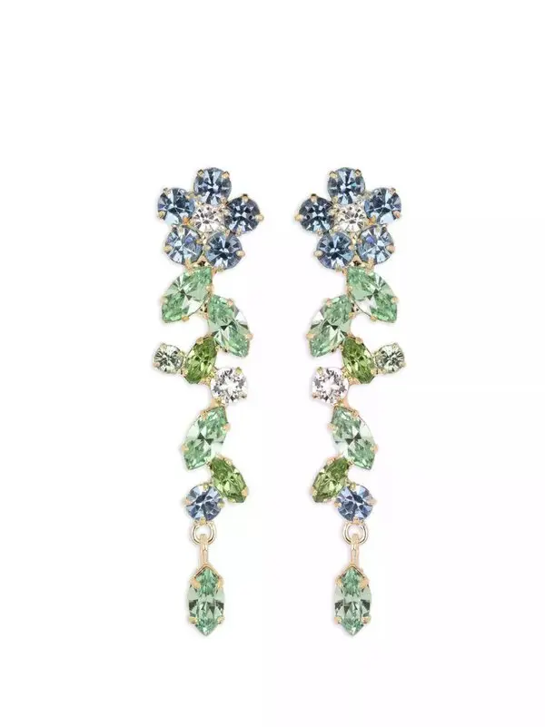 JENNIFER BEHR Jasmina Floral-motif Drop Earrings - Gold