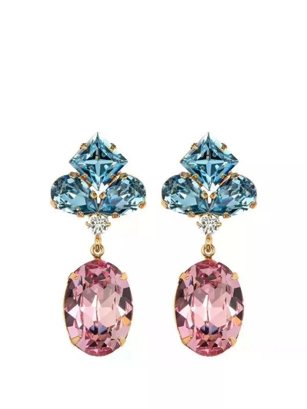 JENNIFER BEHR Lainey Crystal-embellished Drop Earrings - Gold