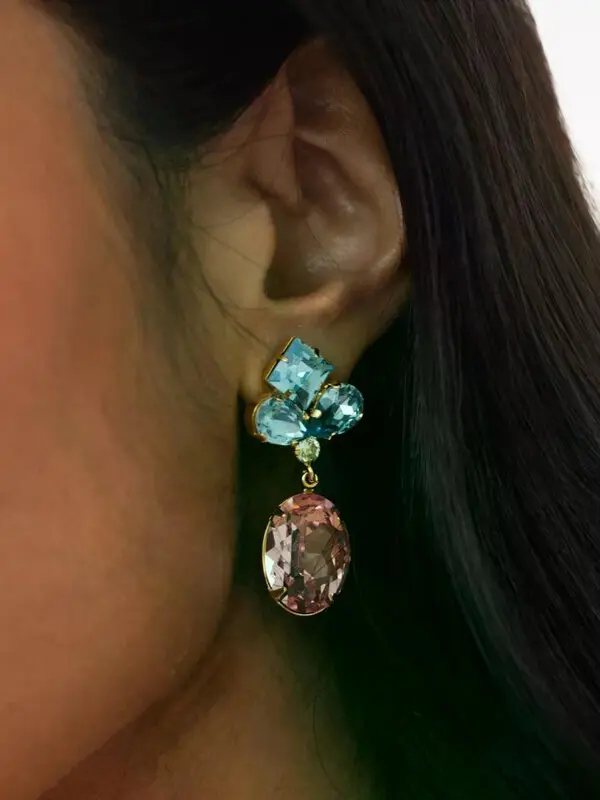 JENNIFER BEHR Lainey Crystal-embellished Drop Earrings