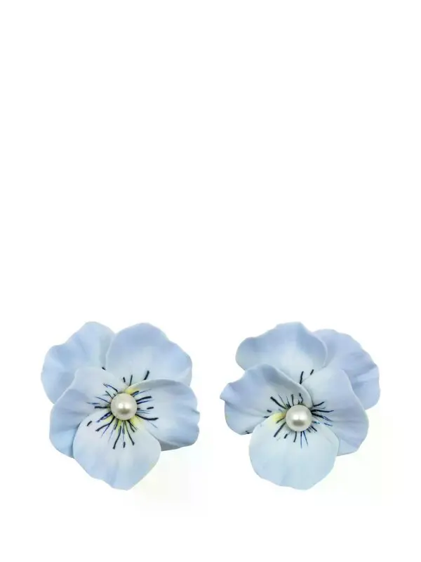 JENNIFER BEHR Villetta Flower-shaped Earrings - Blue