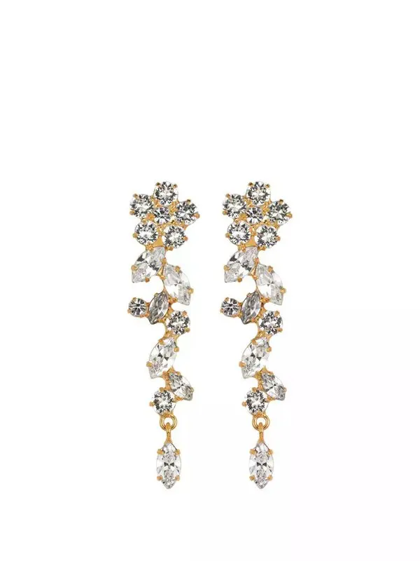 JENNIFER BEHR Jasmina Crystal-embellished Earrings - Gold