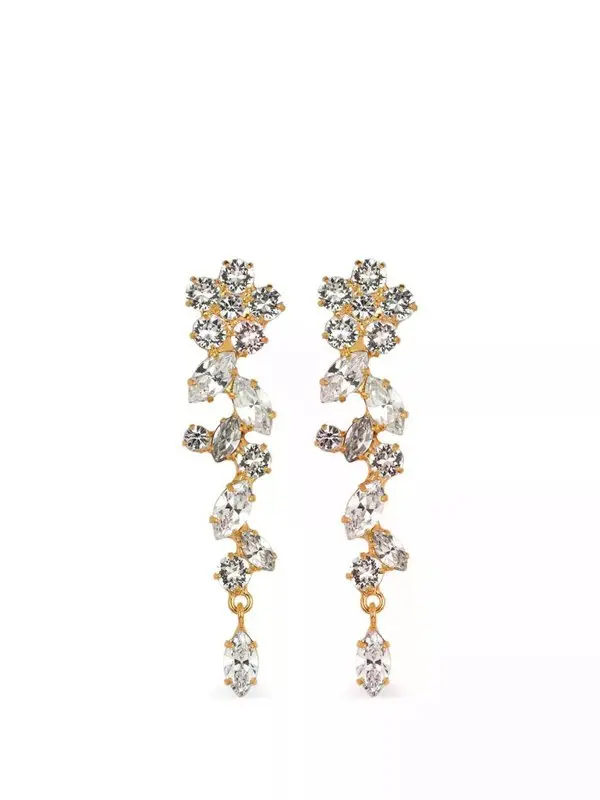JENNIFER BEHR Jasmina Crystal-embellished Earrings - Gold