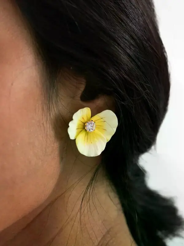 JENNIFER BEHR Aleah Flower Stud Earrings - Gold