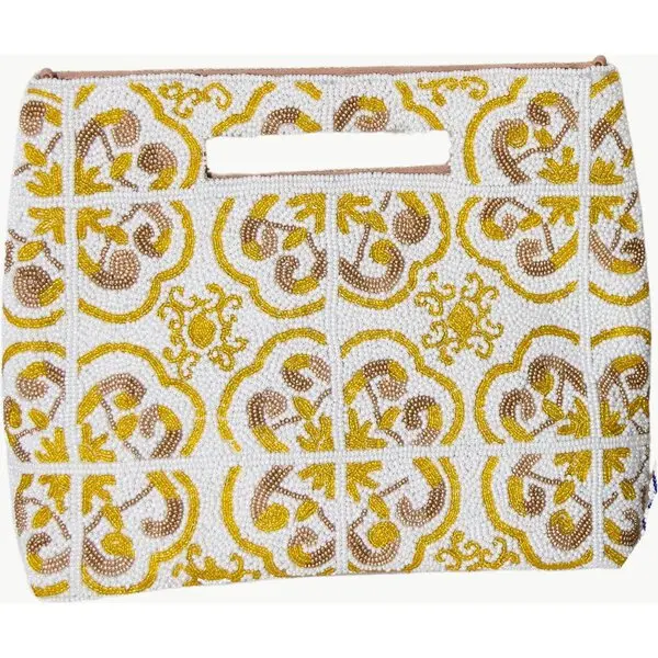 ISLAND TO EAST SIDE Rosette Mosaic Tile Handle Pouch