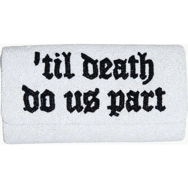 ISLAND TO EAST SIDE Til Death Do Us Part Medium Structured Bag - White/black