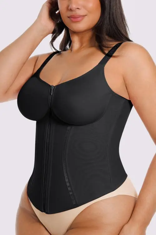 SHAPELLX Tummy Control Corset Top - Black