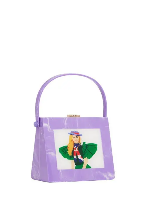 LARALLAN Christabel Acrylic Top Handle Bag
