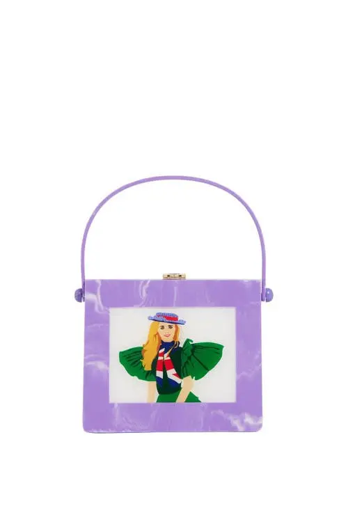 LARALLAN Christabel Acrylic Top Handle Bag