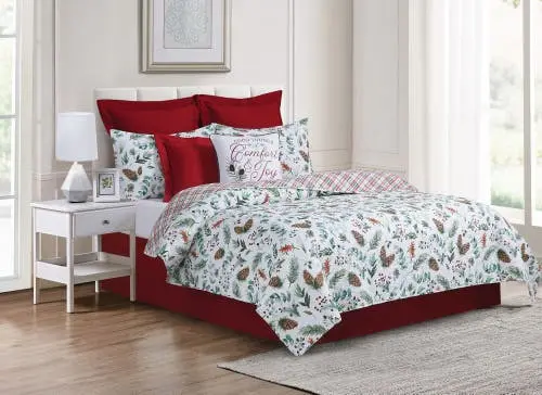 C&F HOME Jovie Pinecone Cotton Quilt Set Reversible And Machine Washable - Green