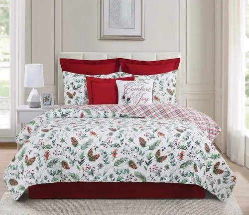C&F HOME Jovie Pinecone Cotton Quilt Set Reversible And Machine Washable