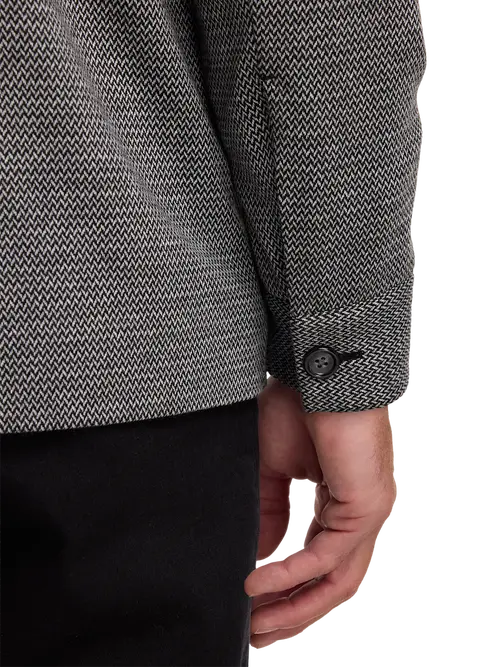 PAUL FREDRICK Herringbone Shirt Jacket